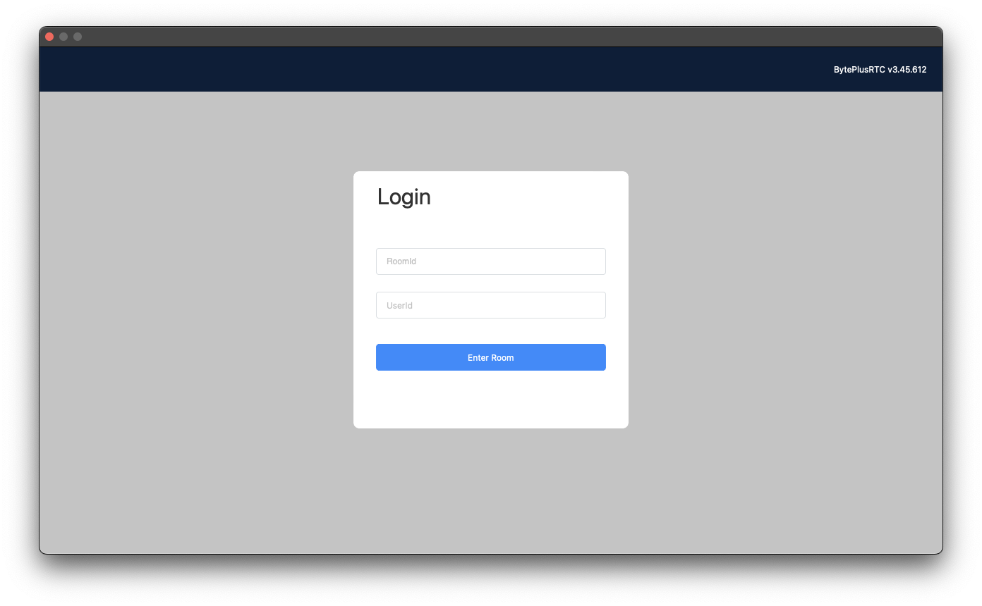 macOS (Objective-C)--BytePlus RTC-Byteplus